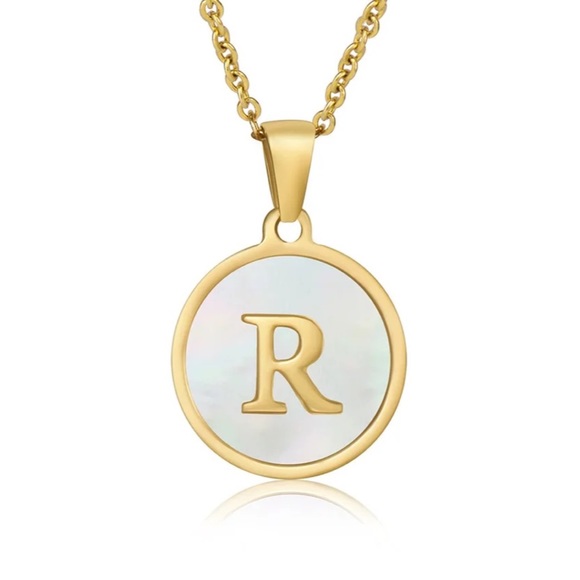 Bronzallure | Jewelry | Letter R Initial Pendant 8k Gold Plated Real ...